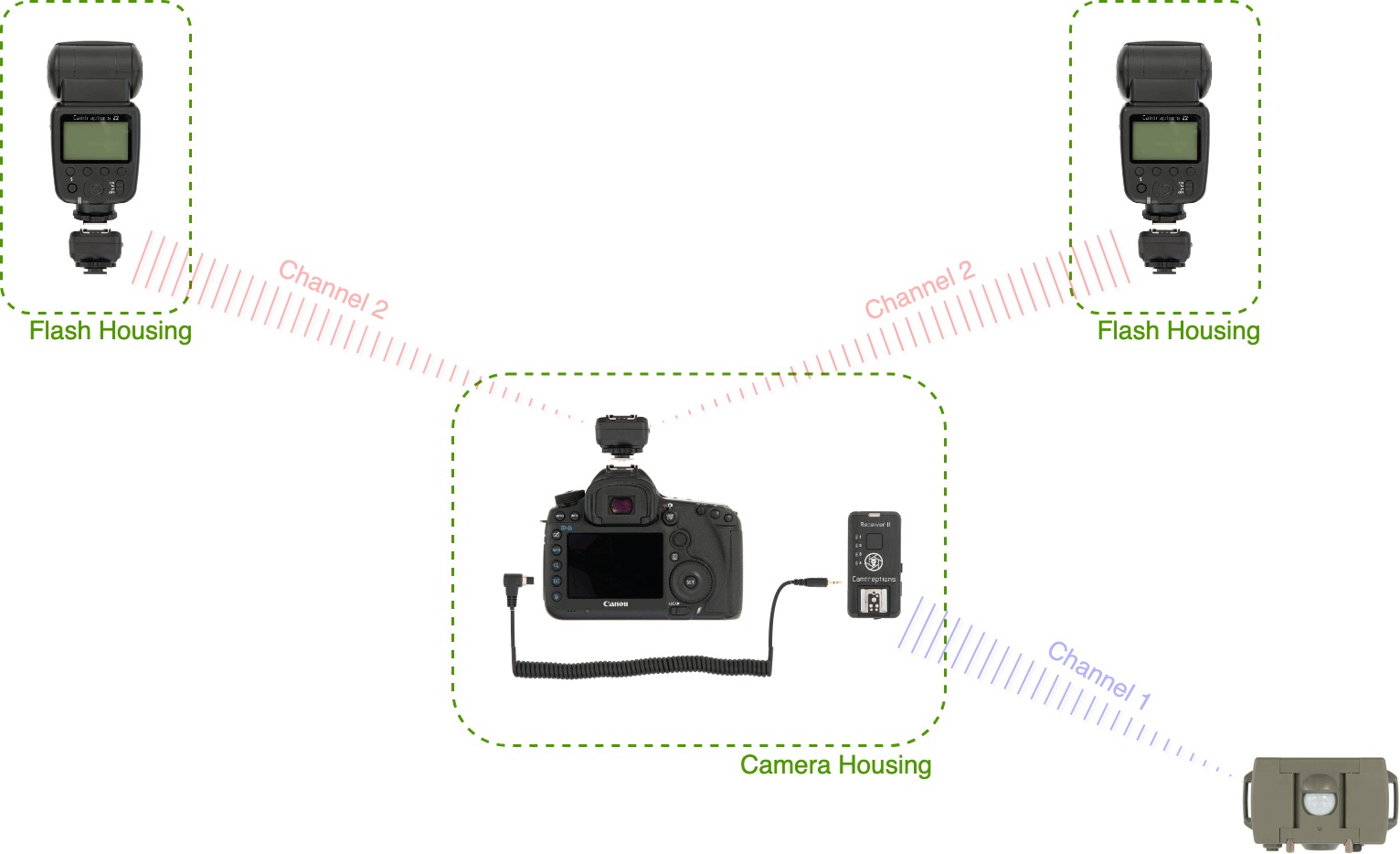 Wireless Stills Camera Trap with Two Flashes - Camtraptions